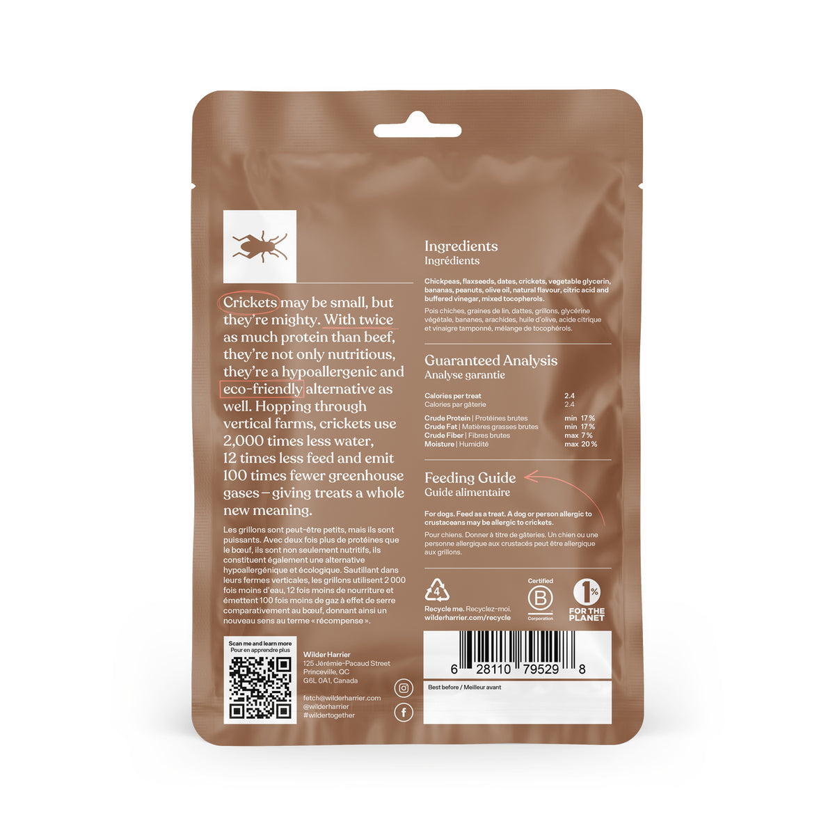 Hypoallergenic & Low Calorie Dog Treats | Cricket Bites - Wilder Harrier