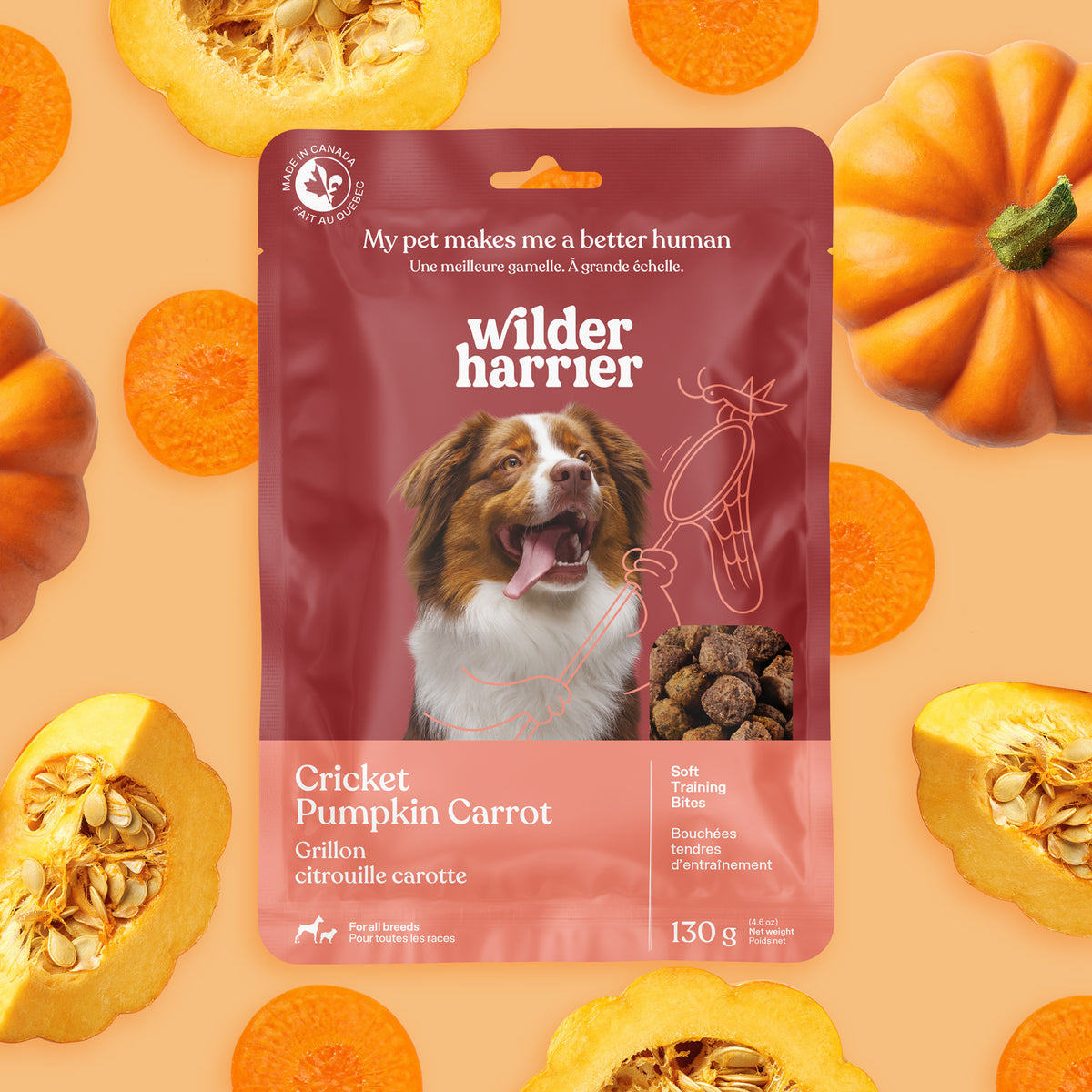 Hypoallergenic & Low Calorie Dog Treats | Cricket Bites - Wilder Harrier